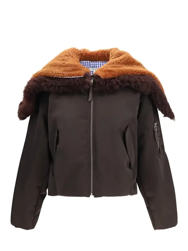 Loewe Technical Fabric Bomber - Brown