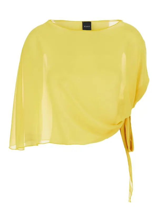 LEPLAIN Stole With Side Knot In Tech Fabric - Yellow