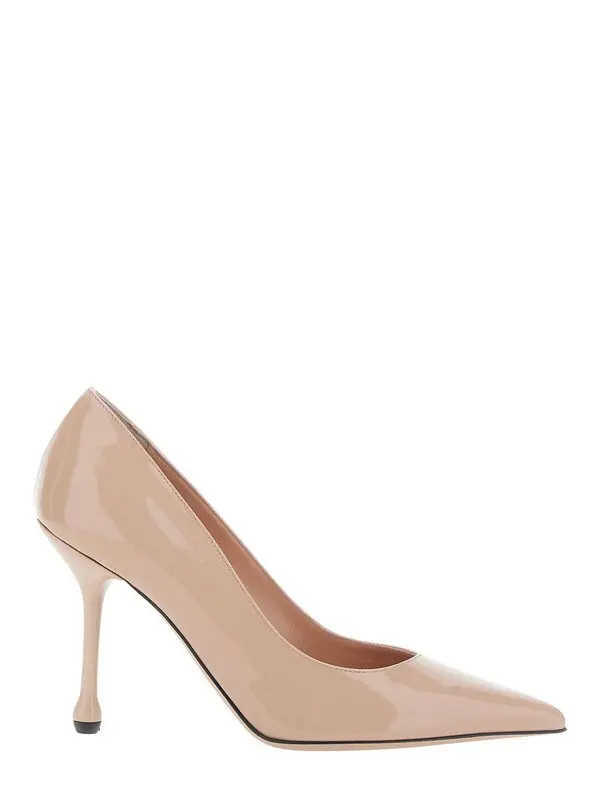 LEPLAIN Pointed Toe Patent Pumps For - Pink