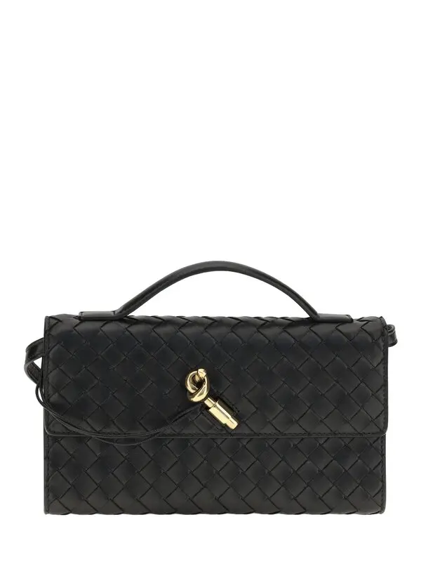 Bottega Veneta Andiamo 25 Top-handle Clutch - Black
