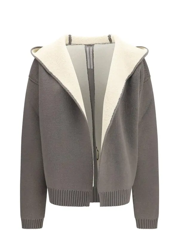 Rick Owens Hoodie Robe Sweater - Gray