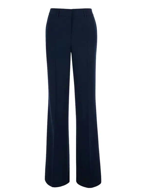 LEPLAIN Blue Pants With Belt Loops And Straight Leg In Fabric For - Multicolor