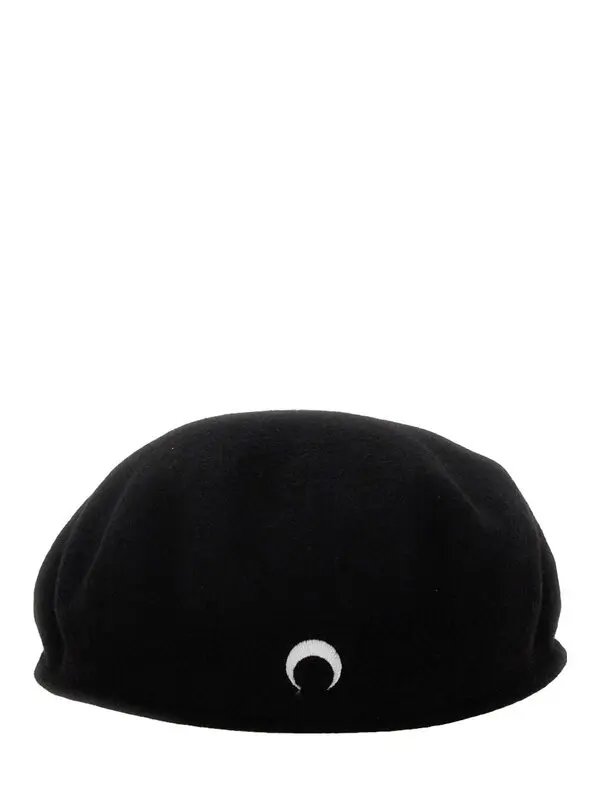 MARINE SERRE Berretto Con Logo - Black