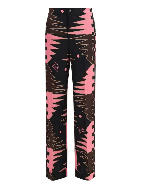 Emilio Pucci Crêpe De Chine Pants - Multicolor
