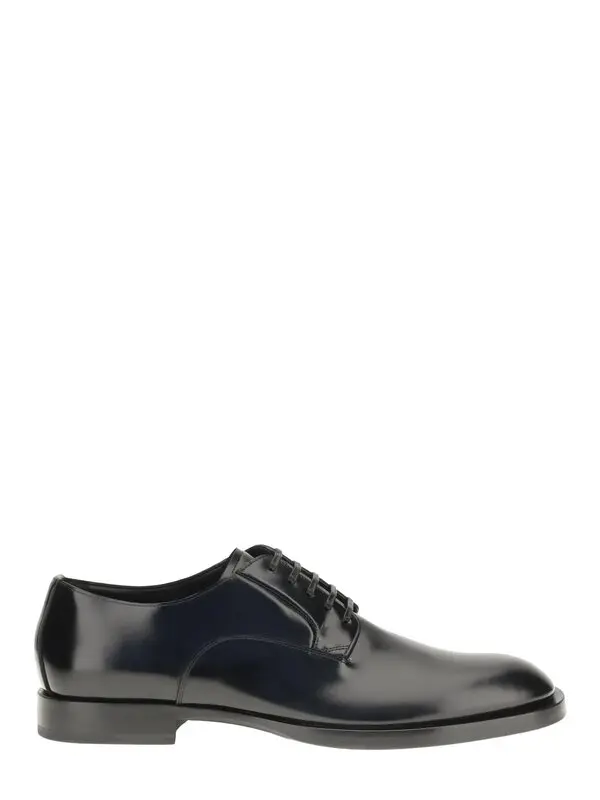 Dolce & Gabbana Calfskin Lace-up Derby Shoes - Black