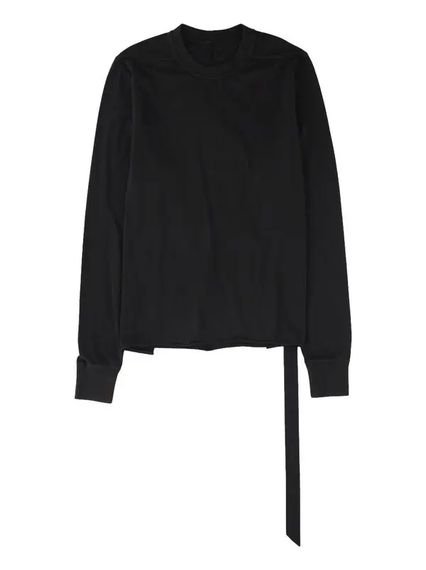 Rick Owens T-shirt In Cotone A Manica Lunga - Black