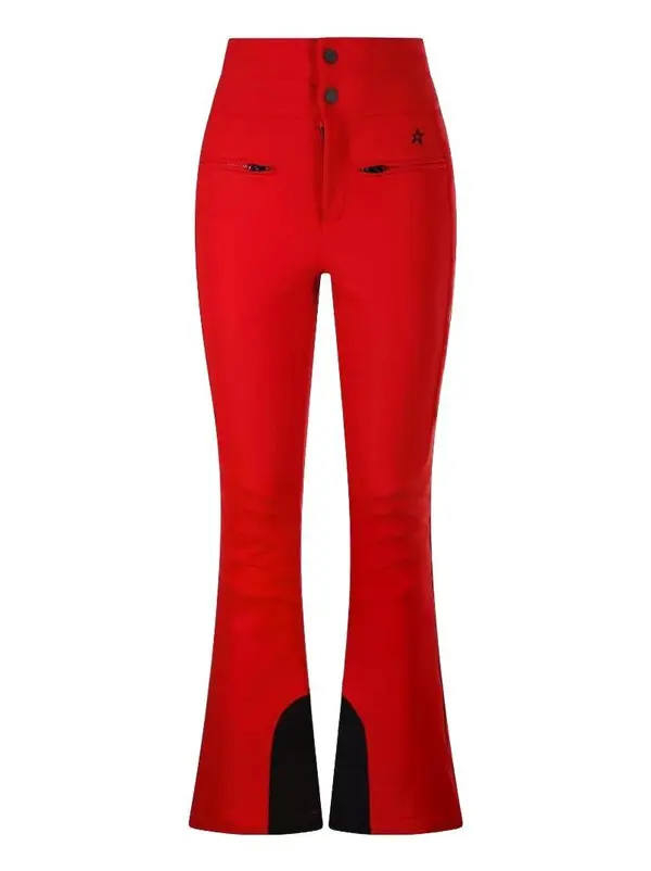 Perfect Moment Logo-embroidered Flared Ski Pants - Red