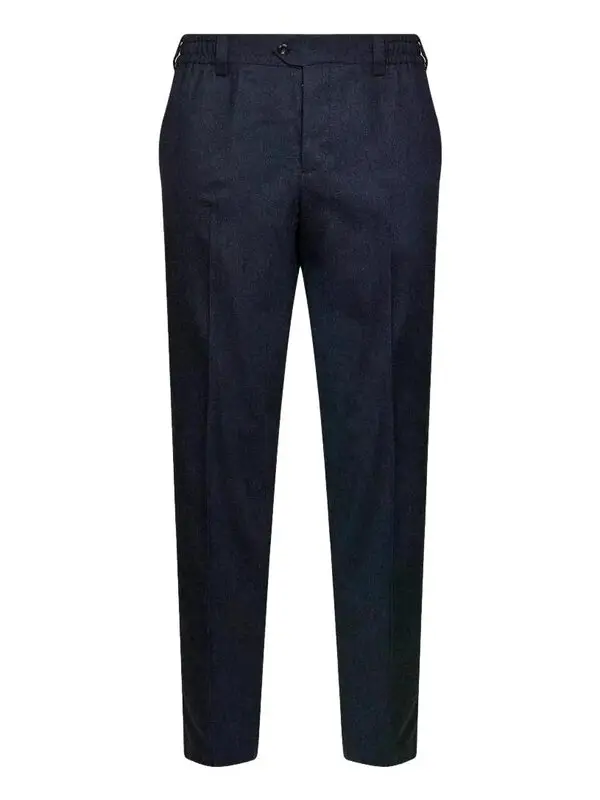 PT TORINO Elasticated-waistband Tailored Trousers - Blue