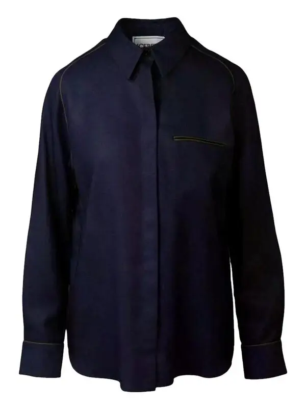Iceberg Contrast-piping Shirt - Blue