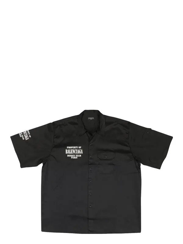 Balenciaga Property Of Short Sleeved Shirt Oversized - Black
