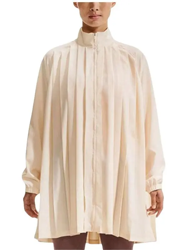 Nike Oversized Long-sleeve Pleated Mini Dress 'chalk - Chalk/chalk
