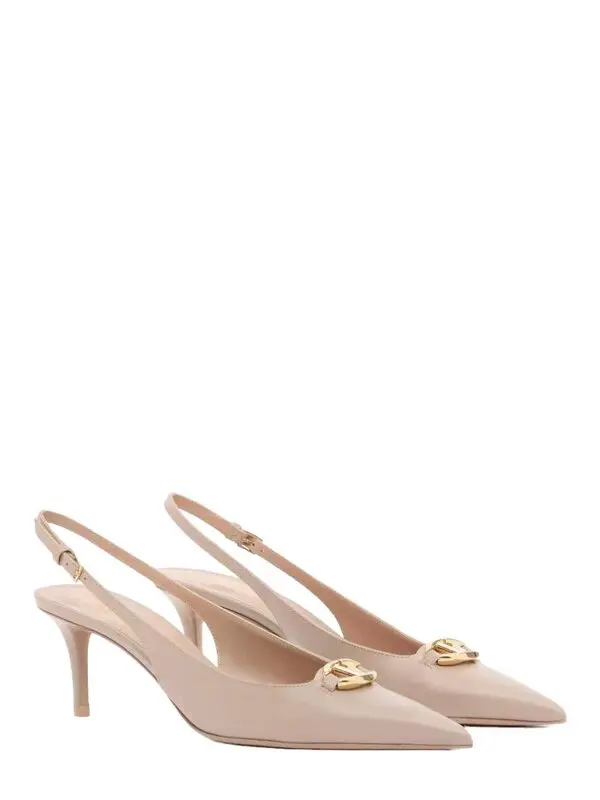 Valentino Garavani Vlogothe Bold Edition Slingback Pumps In Calfskin 60mm - Neutrals