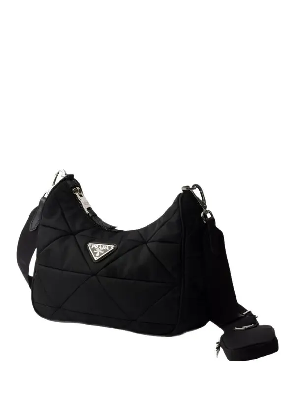 Prada Padded Re-nylon Shoulder Bag - Black