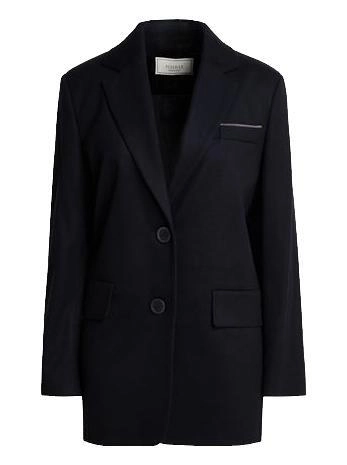 Peserico Blazer Size Virgin Wool, Polyamide - Blue