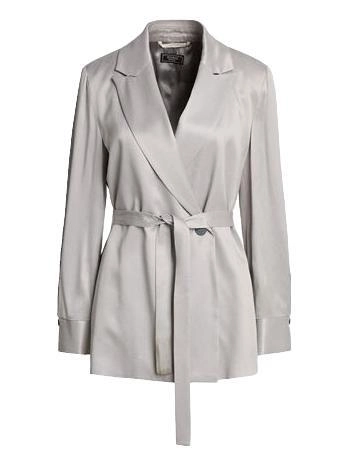 Peserico Blazer Size Viscose, Cupro - Light Grey