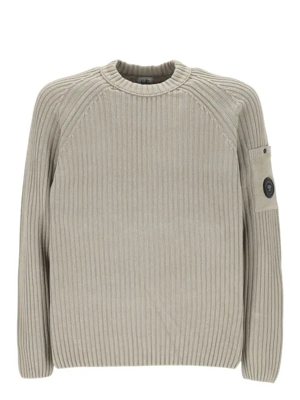 C.P. COMPANY Crew-neck Long-sleeve Knit Top - Grey