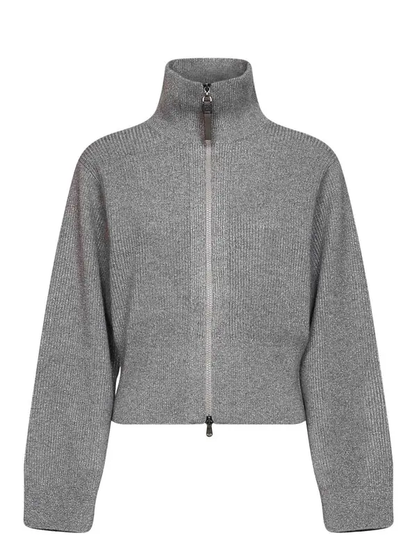 Brunello Cucinelli Long-sleeved Knit Top - Gray