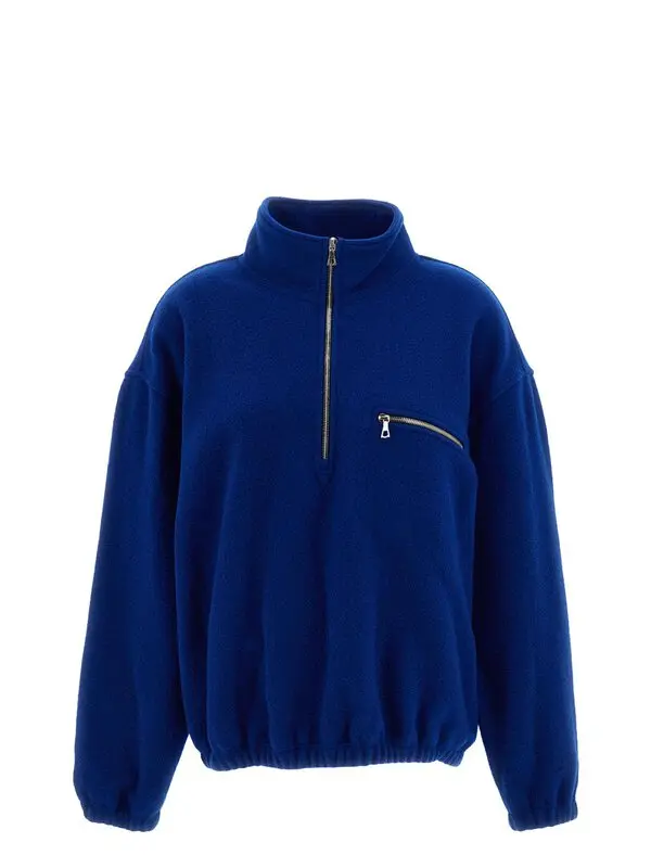 RIER Giacca Fleece In Lana - Blu
