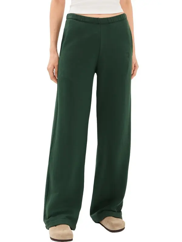 Eterne Oversized Wide Leg Sweatpants - Forest