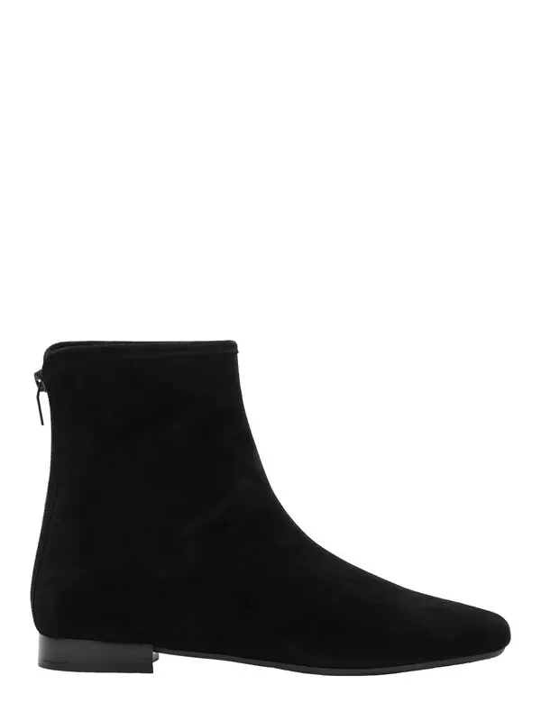TOTEME Pointed Ankle Boots In Suede - Black