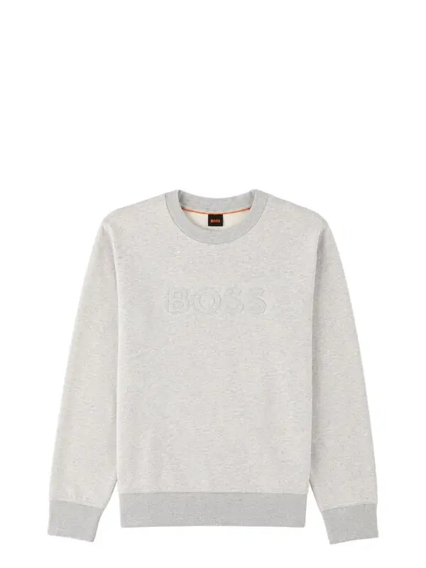 BOSS Felpa We_logo Relaxed Fit - Gray