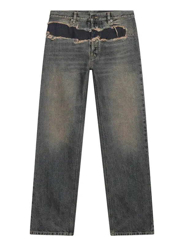 MAISON MARGIELA Distressed Straight-leg Jeans In Cotton - Blue