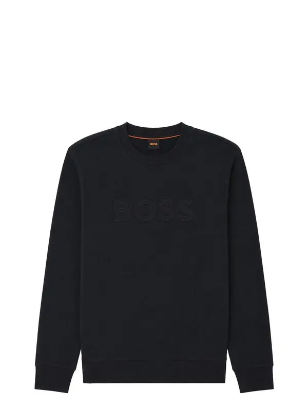 BOSS Felpa We_logo Relaxed Fit - Black