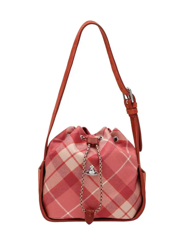 VIVIENNE WESTWOOD Tartan Shoulder Bag - Pink