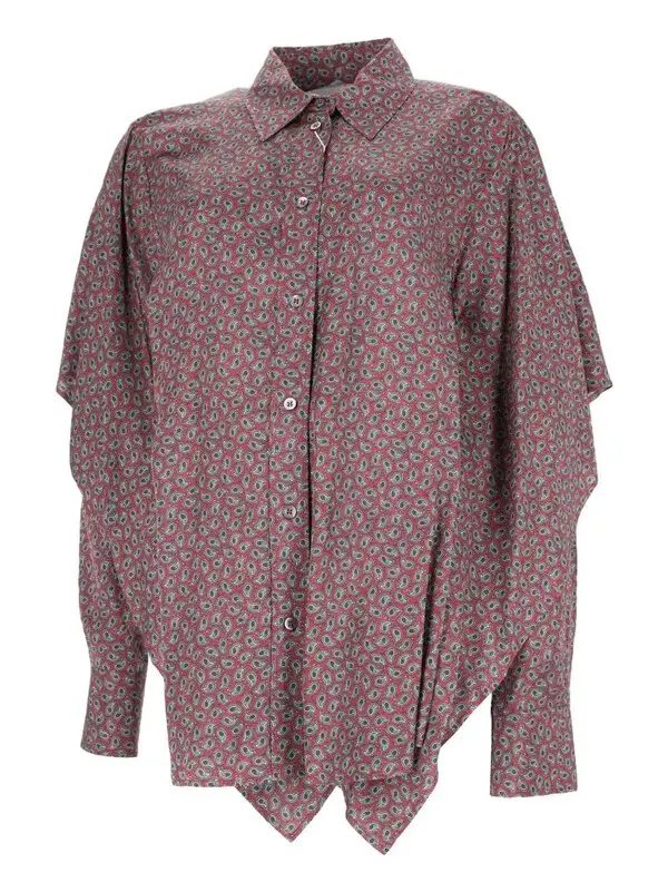 MAISON MARGIELA Camicia Con Maniche A Mantella E Stampa Paisley - Multicolor