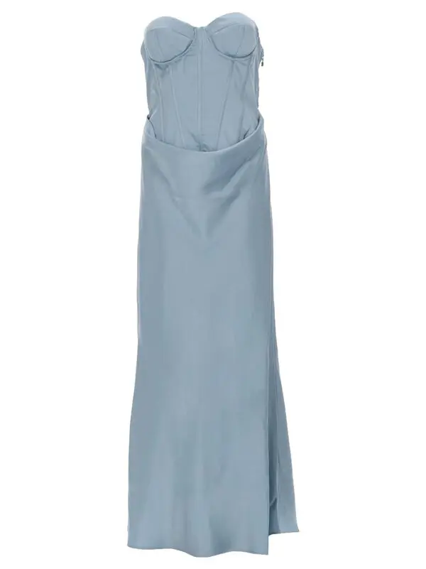 ROTATE BY BIRGER CHRISTENSEN Abito In Satin Con Corsetto - Multicolor