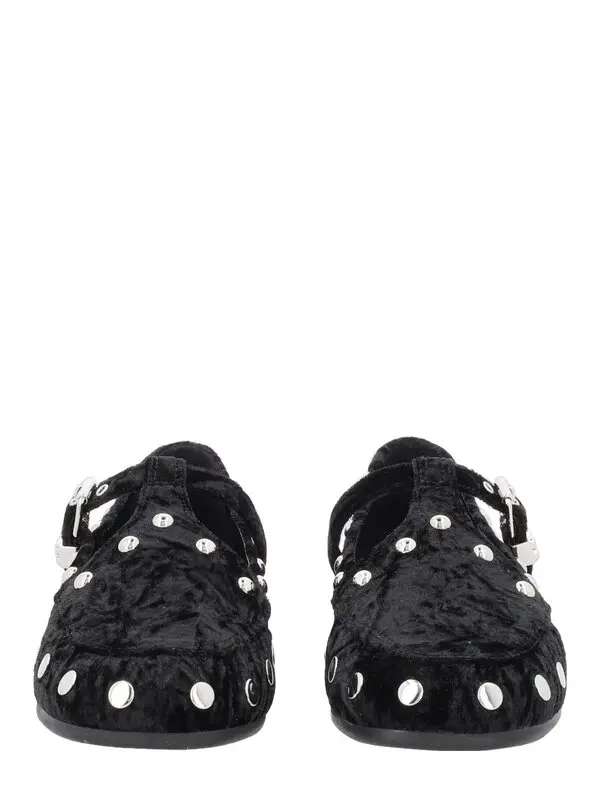 GANNI Mocassino Mary Jenny In Velluto - Black