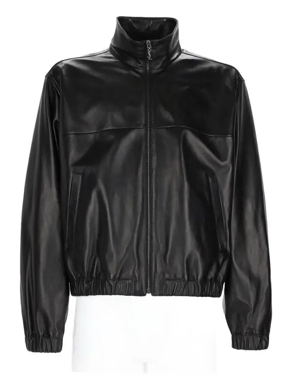 Saint Laurent Giacca Cassandre In Pelle - Black