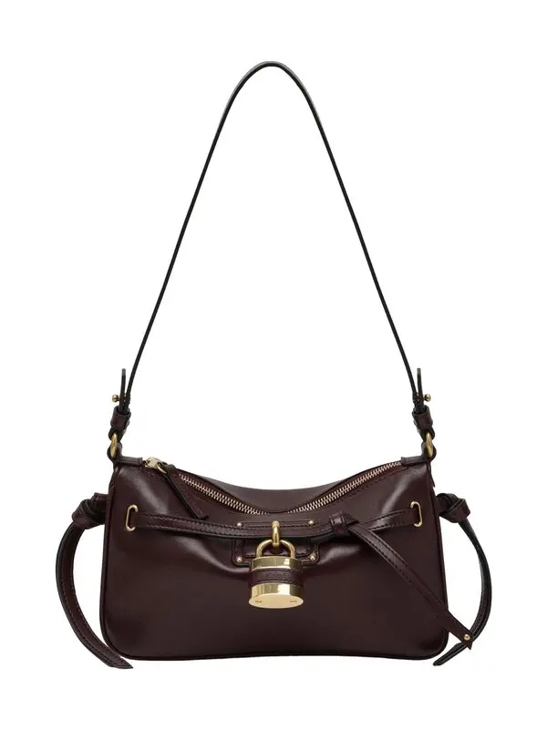 Chloé Burnt Mini Paddington Sling Pouch In Nappa Leather - Red