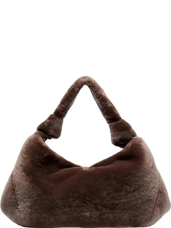 Gabriela Hearst Antonia Small Shearling Shoulder Bag - Brown
