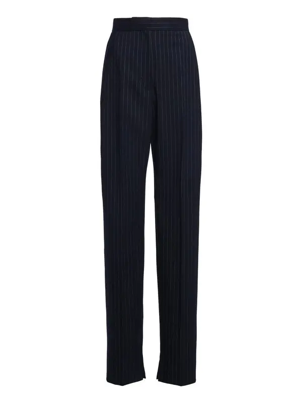 TOM FORD Pinstriped Wool Cigarette Pants - Navy
