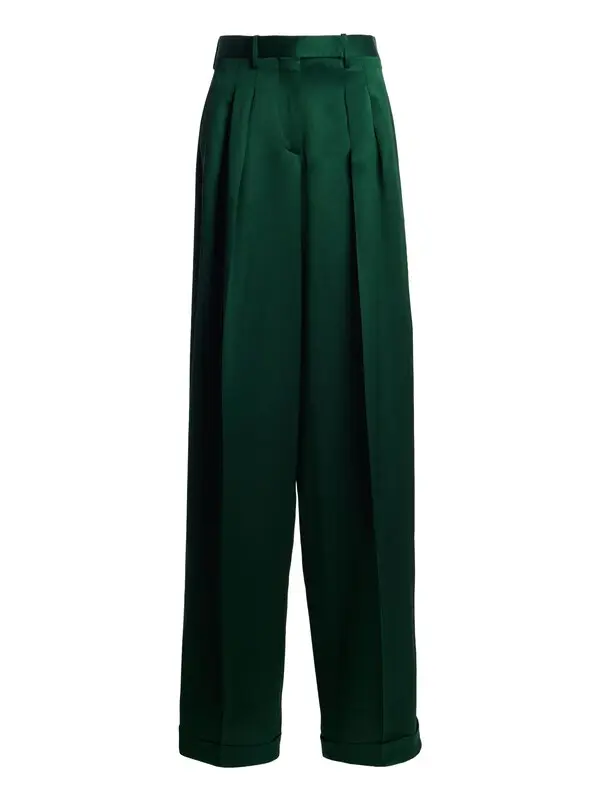 TOM FORD Pinstriped Wool-mohair Cigarette Pants - Olive
