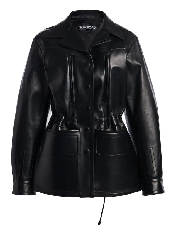 TOM FORD Saharienne Leather Jacket - Black