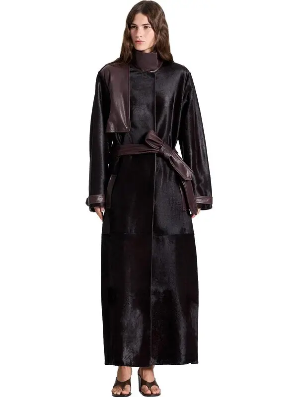 TWP An Affair To Remember Coat In Ponyhair - Wine