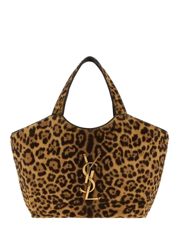 Saint Laurent Printed Calf Hair Medium Icare Shopping Bag - Multicolor