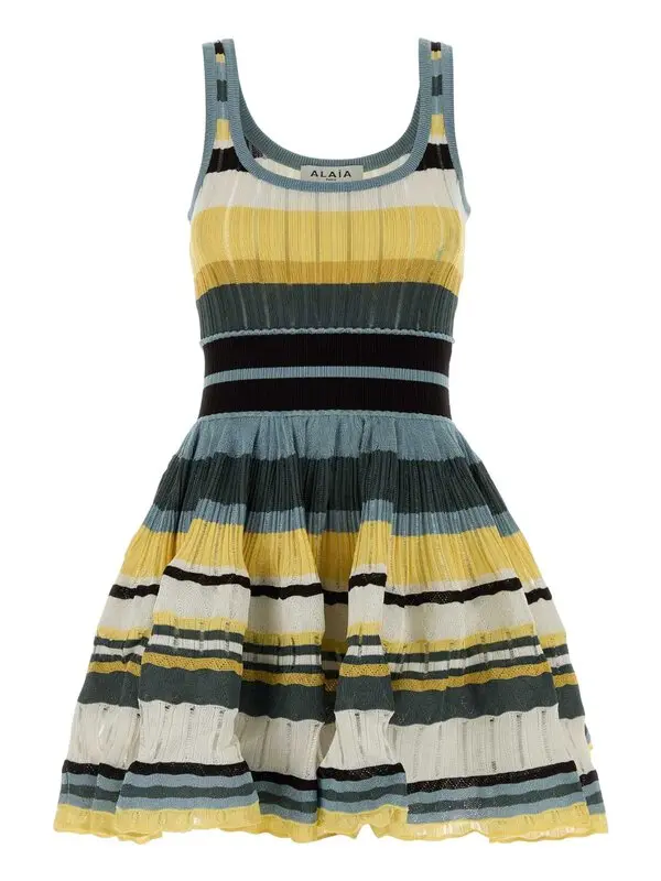 Alaïa Embroidered Viscose Mini Dress - Multi
