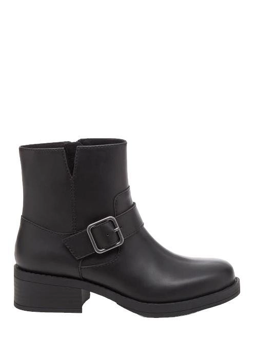 ROCKET DOG Freddie Faux Leather Belted Moto Boots - Black