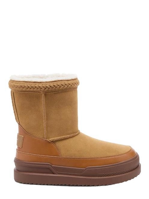 ROCKET DOG Ramble Faux Suede Braided Trim Winter Boots - Camel