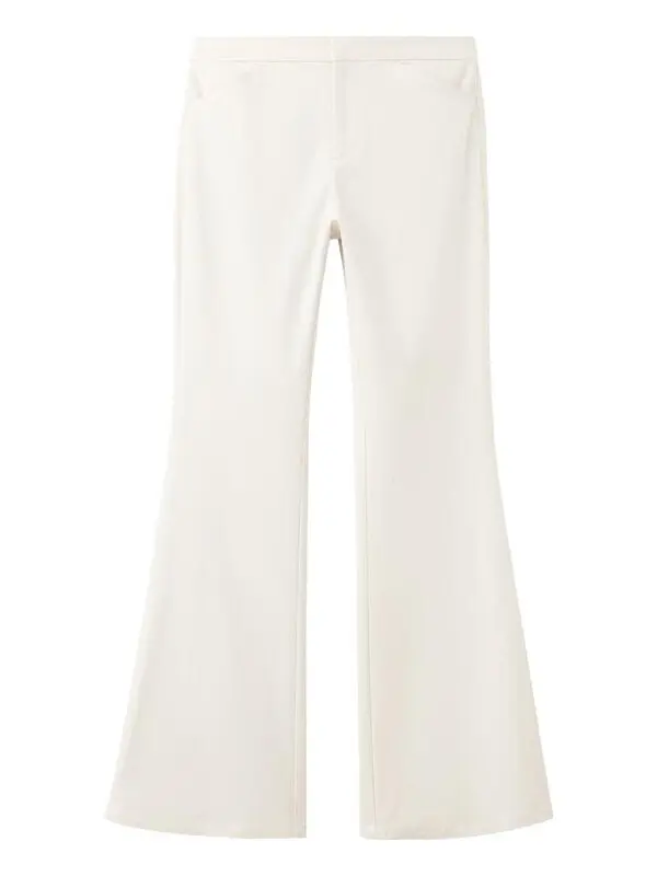 Mango High Waist Flare Trousers - Ecru