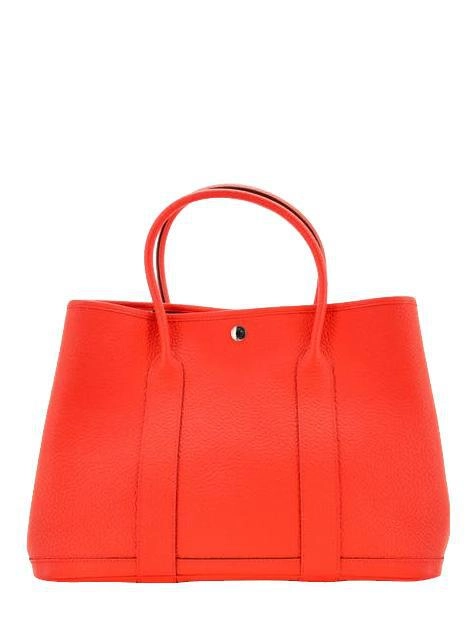 Hermès Garden Party Tote Leather With Printed Interior 36 - Orange