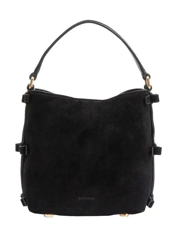 Simkhai Beau Mini Suede Bucket Bag - Black