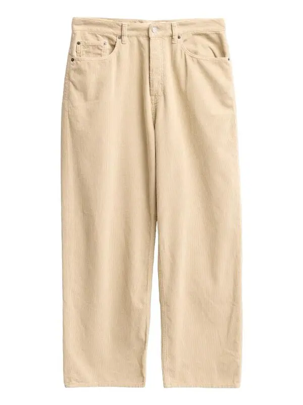FRAME The Baggy Corduroy Wide-leg Jeans - Beige