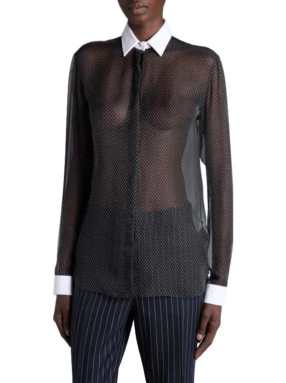 TOM FORD Silk Chiffon Shirt - Black