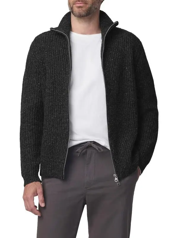 Joe's Jeans Donegal Full Zip Cardigan - Soot