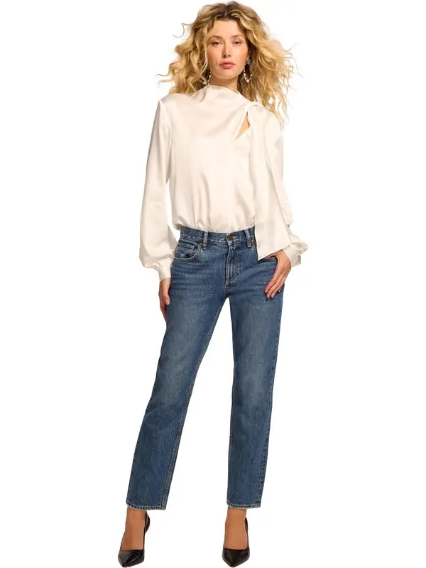 Ramy Brook Milla Low-rise Tapered Jean - Medium Wash