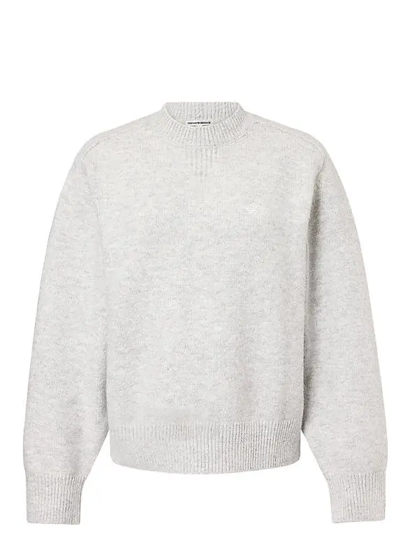THE COUTURE CLUB Emblem Chenille Crewneck Jumper - Grey